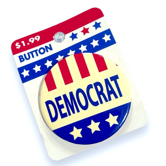 Other | Democrat Campaign Button Pin In Red White And Blue | Poshmark